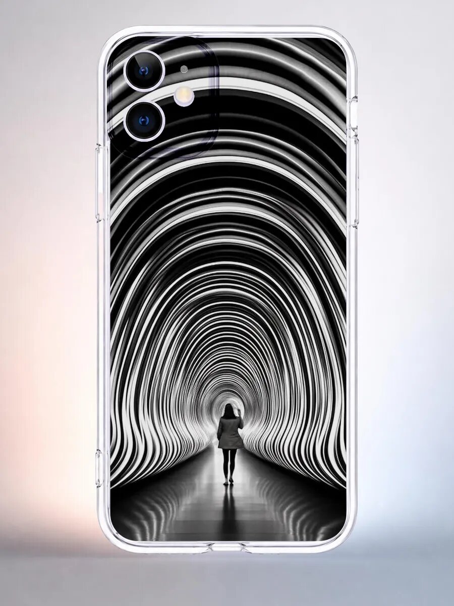 Чехол iPhone 11 тоннель арка полосы силиконовый