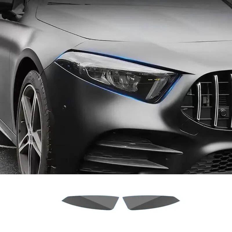 Для Mercedes Benz A Class W177 V177 A180 A200 A220 A250 2019 2020+ Автомобильные фары ТПУ Blackened