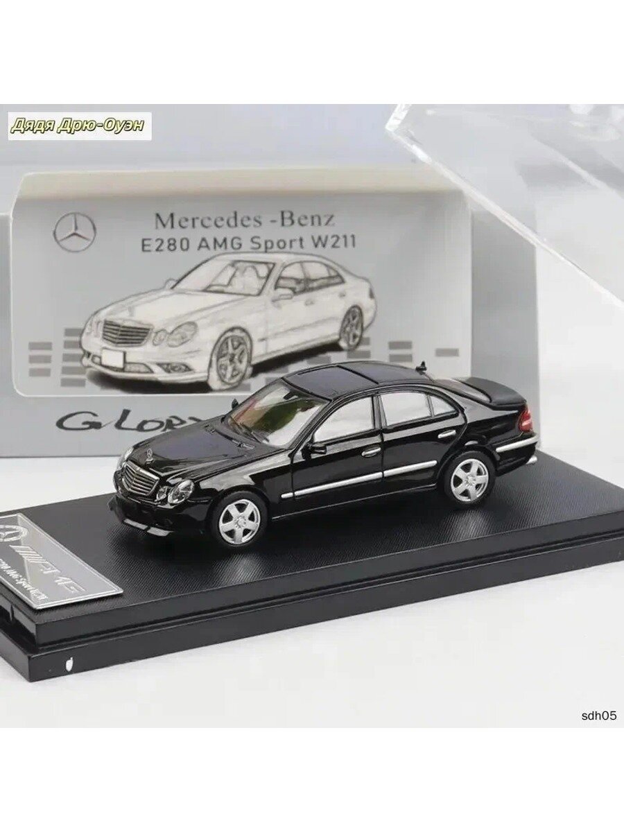 Миниатюрная модель автомобиля из литого металла, масштаб 1:64, черный