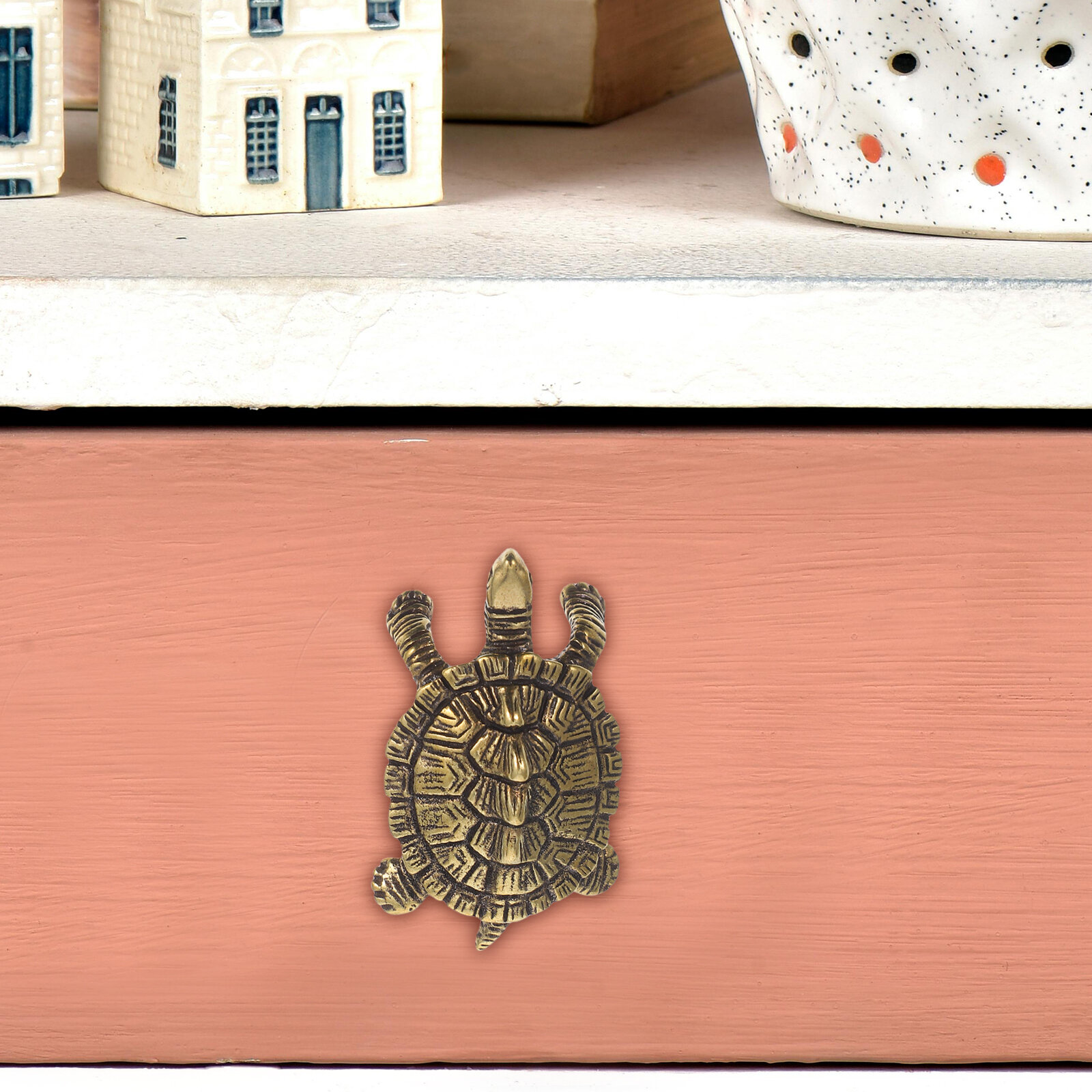 Т Turtle Cabinet Knob Из Бронзы С Креативным Дизайном Для Шкафов И Ящиков Размер 4.50X2.50X2.50Cm