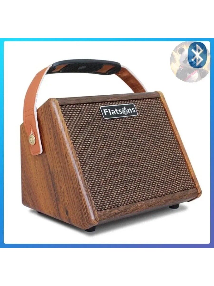 Портативный гитарный комбоусилитель Flatsons Crush-15, 15 Вт, Bluetooth, аккумулятор