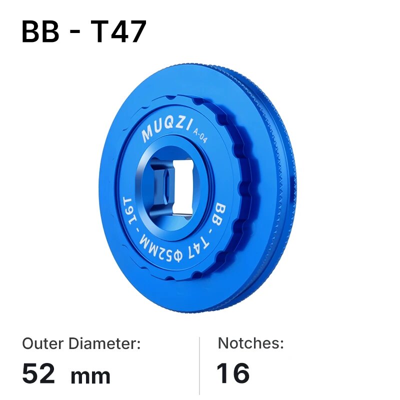 MUQZI BB-T47 Инструмент для каретки, синий, 52 мм, 16T