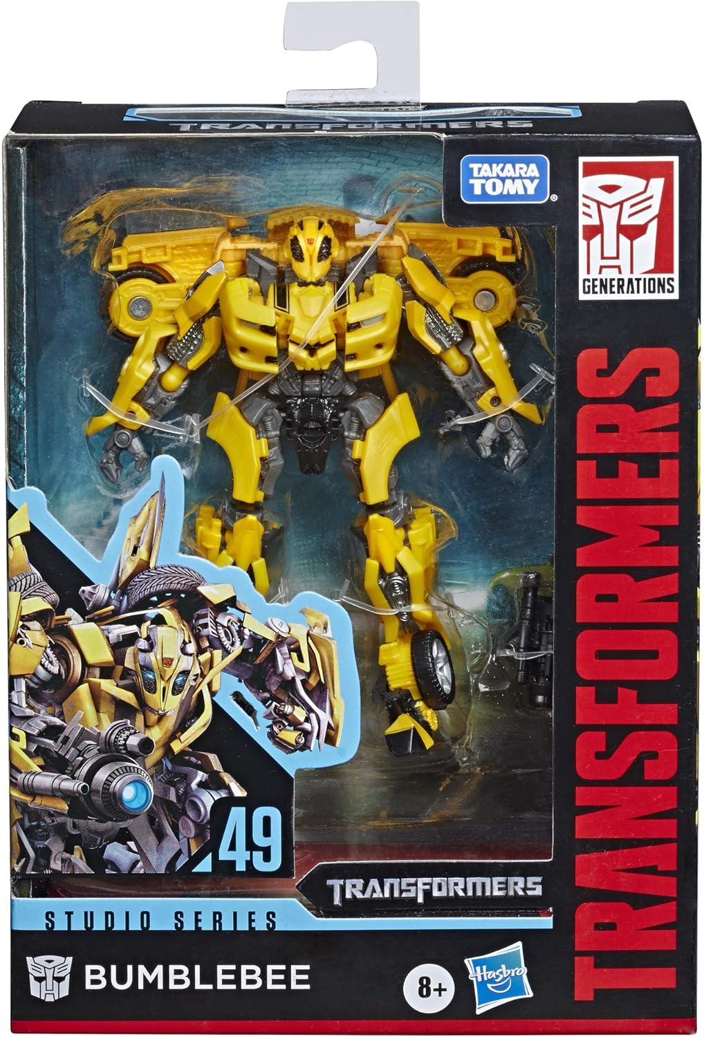 Hasbro Transformers Toys Studio Series SS49 Бамблби, класс Deluxe, 4,5 дюйма
