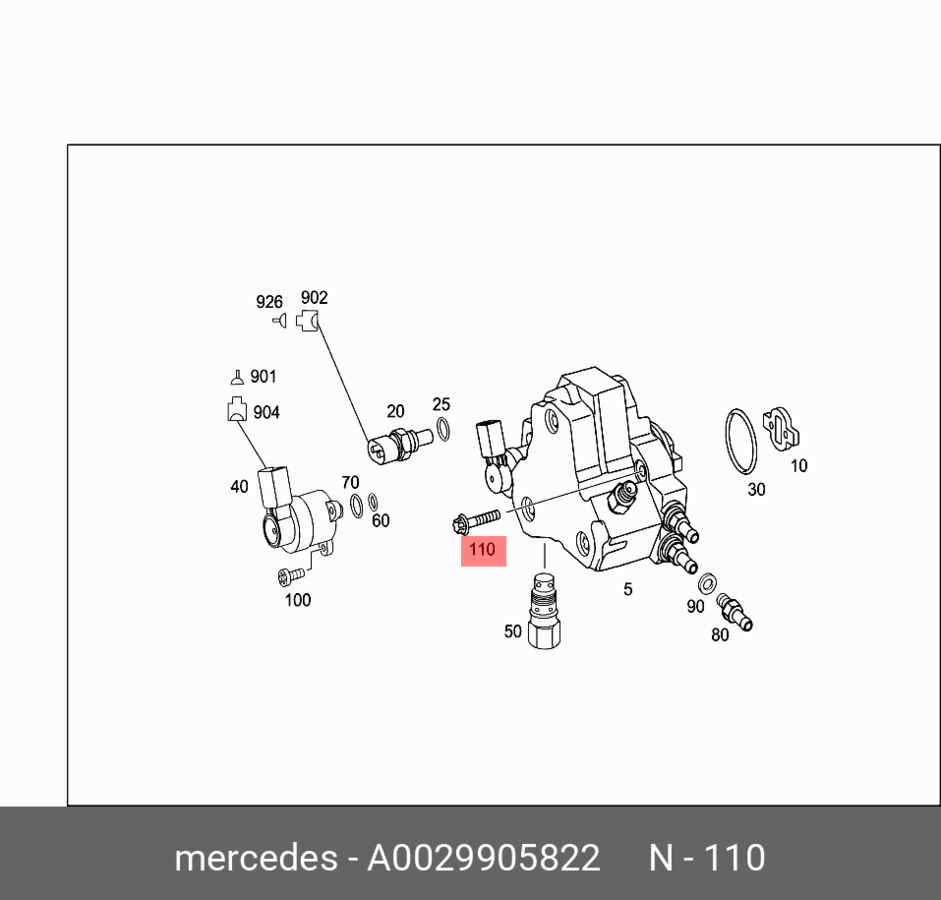 Болт м7 org (Mercedes 0029905822)