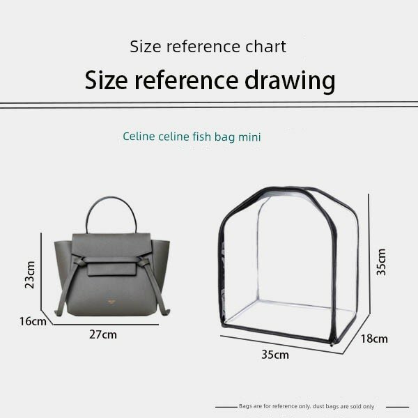 Прозрачная пылезащитная сумка для клатча Celine Mini - защитный чехол для хранения