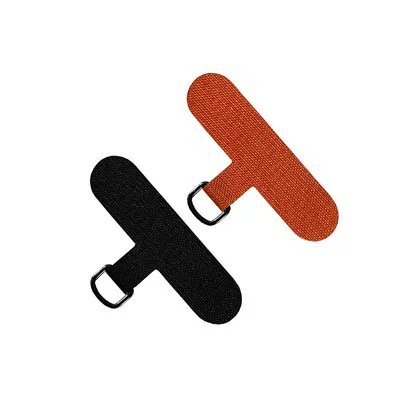 Набор из двух ультратонких клипов для телефона: черный и оранжевый, совместимый с Case, для крепления брелока на