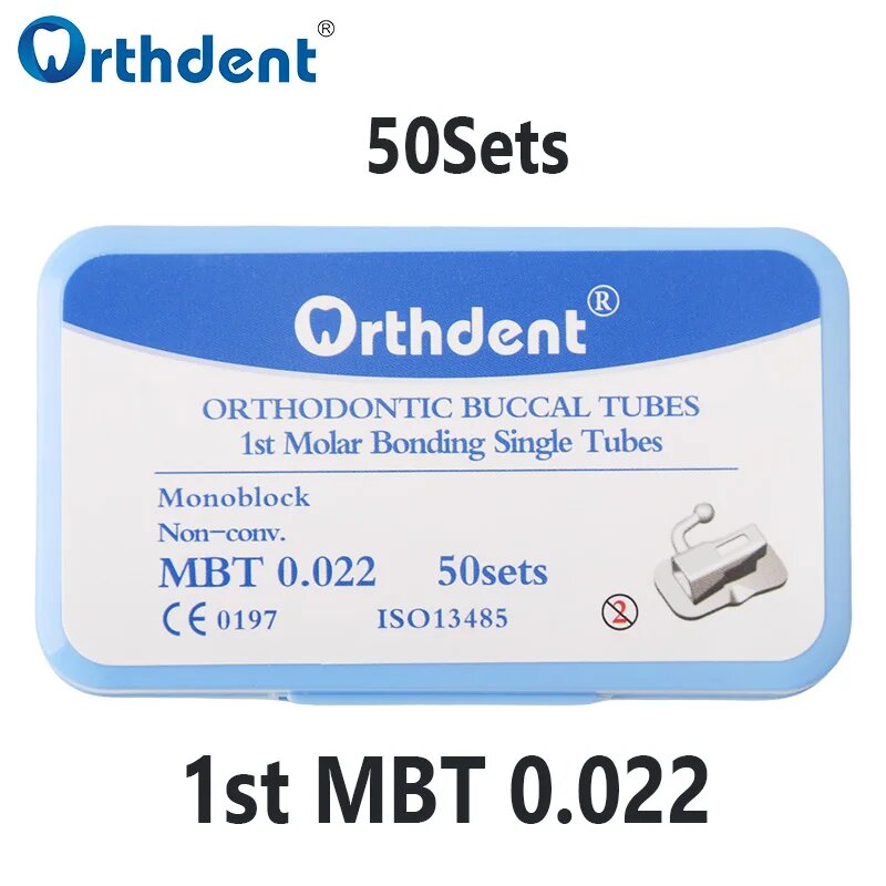 Ортодонтические щечные трубки Orthdent для моляров 0.022"