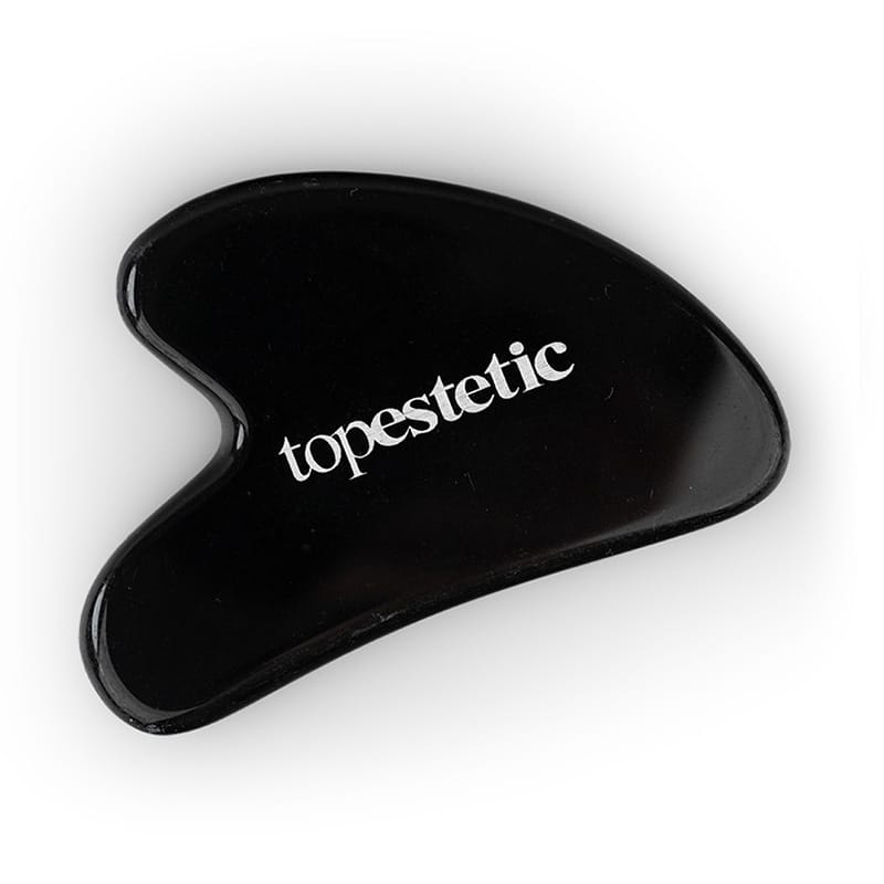 Массажер для Гуаша Topestetic (R) - пластина для массажа лица Гуа Ша Topestetic, выполненная из обсидиана, 1 шт
