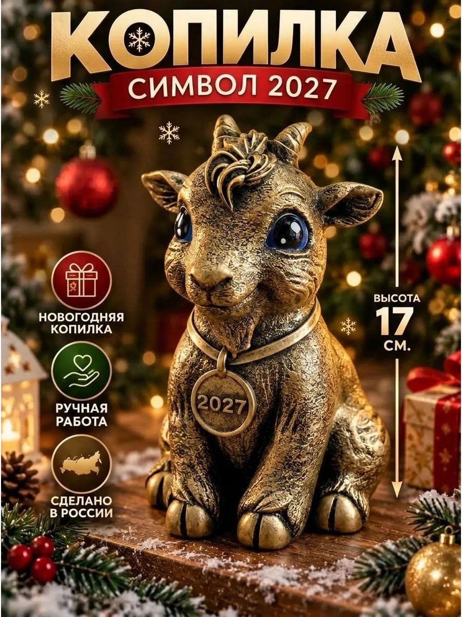 Копилка для денег коза символ года 2027