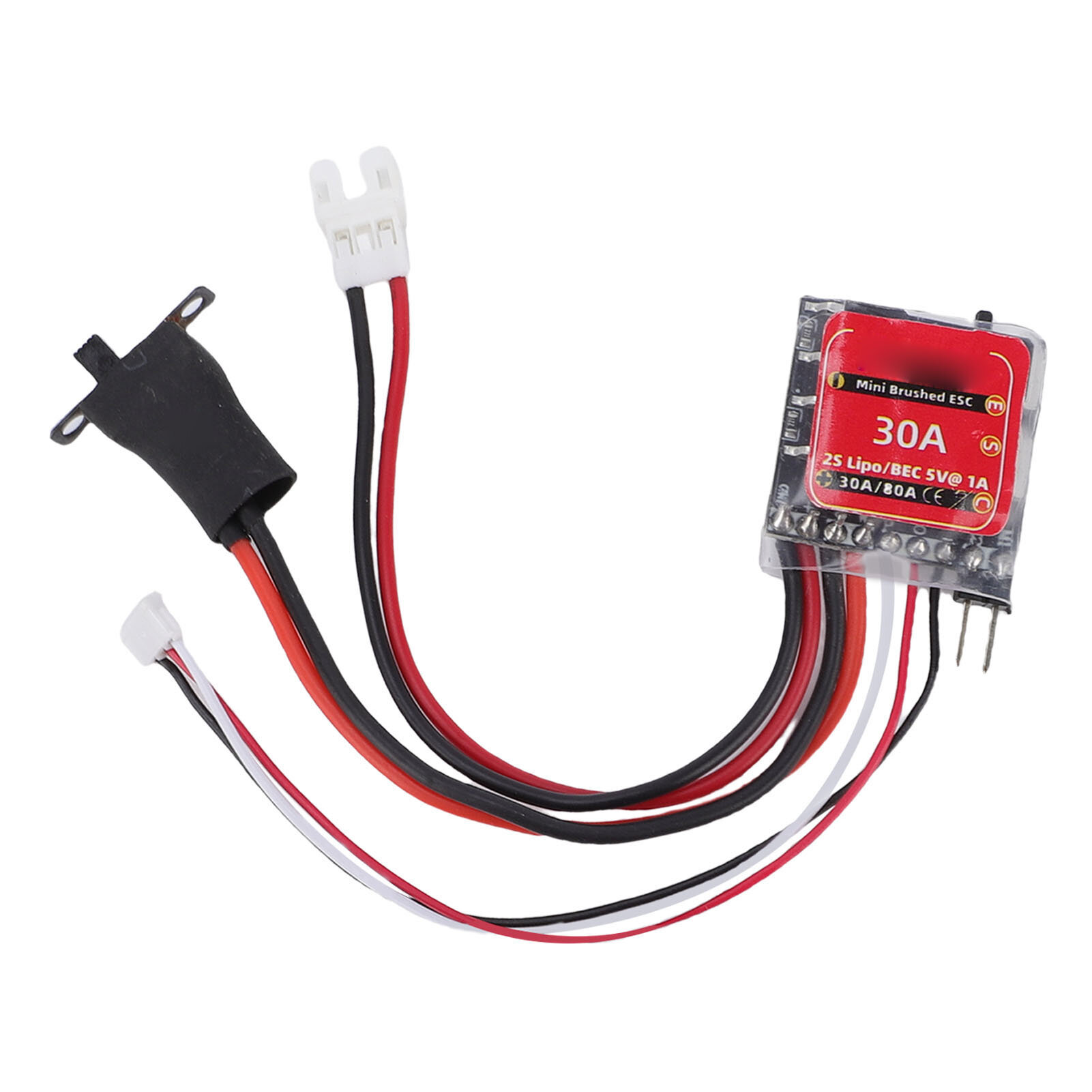 Мини-RC матовый ESC 30A, подходит для 2S Lipo Ni-MH аккумулятора масштаба 1/32 1/18 1/24, RC мини-щеточный контроллер скорости двигателя с тормозом