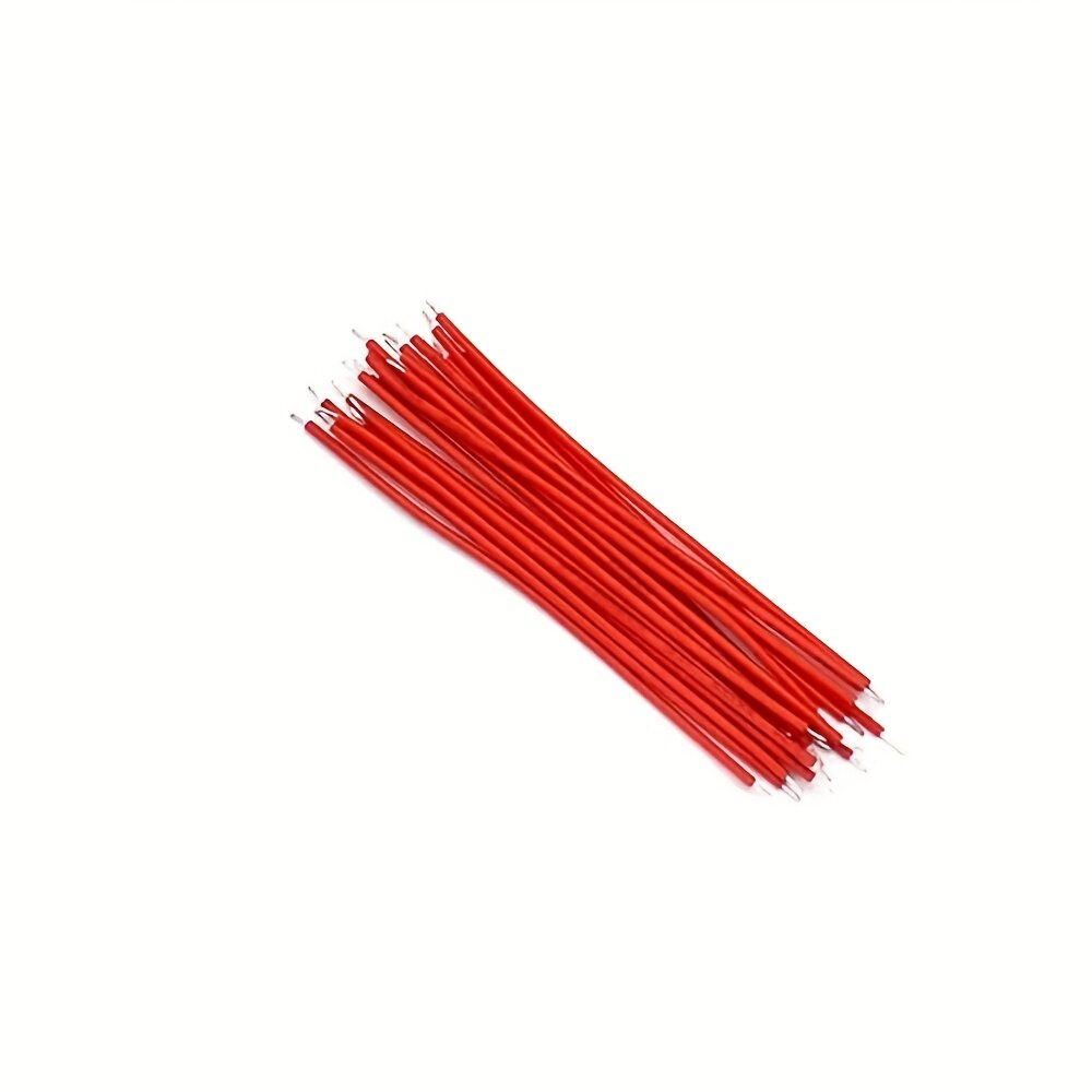 Провод-перемычка 26 AWG, 50 шт, красный, длина 8 см, для макетных плат и печатных схем