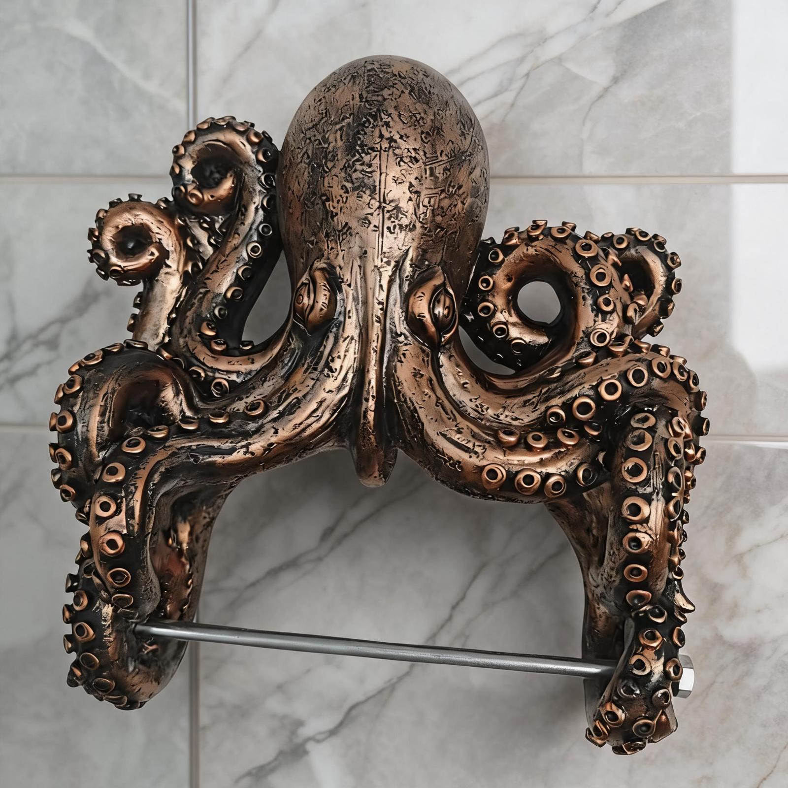Настенный держатель рулона бумаги Shark octopus-Держатель бумажных полотенец Octopus