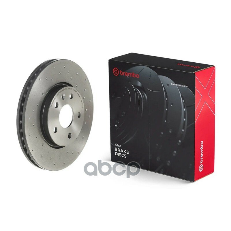 Диск тормозной передний вентилируемый, перфорированный, "Xtra" Brembo арт. 09A9711X