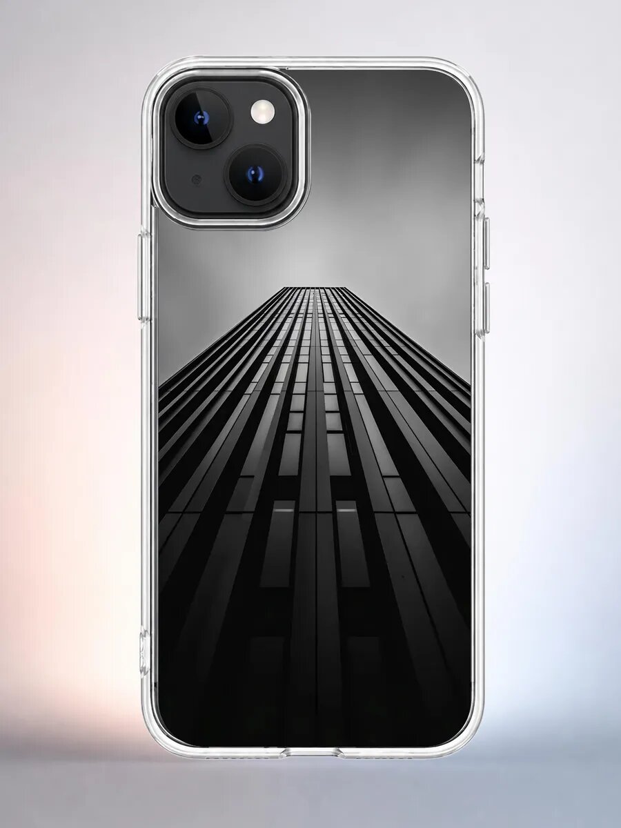 Чехол iPhone 14 небоскрёб шпиль классика силиконовый