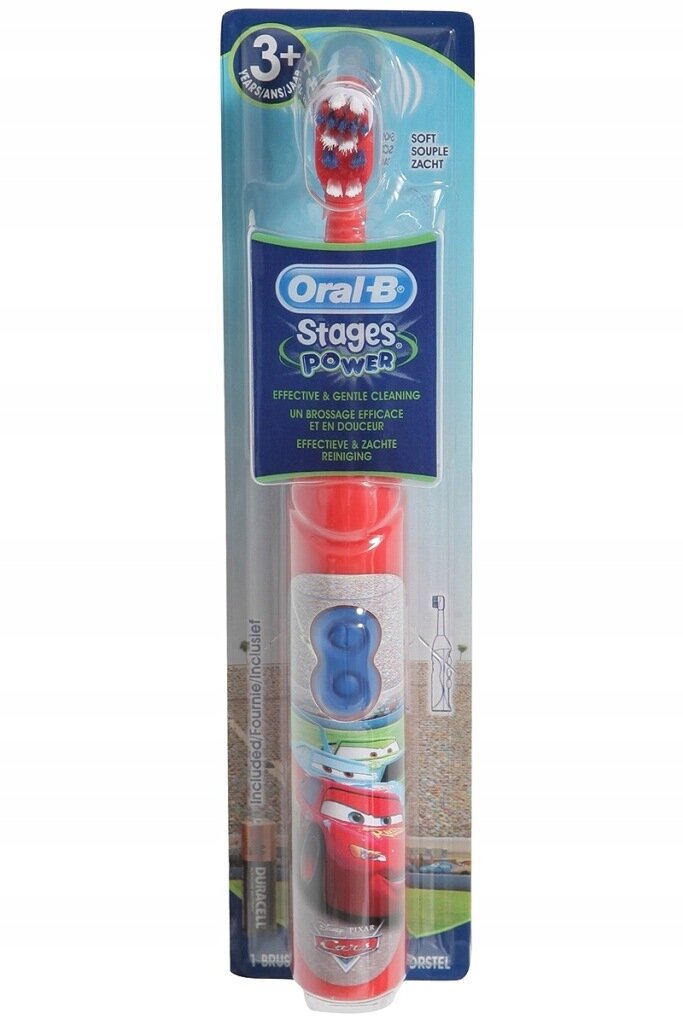 Детская электрическая зубная щетка ORAL-B BRAUN CARS + таймер