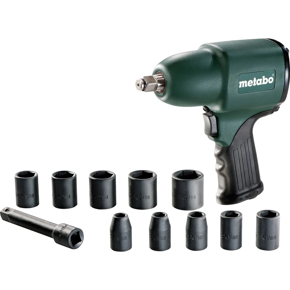 Metabo Пневмогайковерт+10 головок, кейс DSSW 360 Set 1/2 604118500