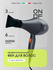 Профессиональный фен ONOF HD-02B, 2600Вт, ионизация, 3 насадки