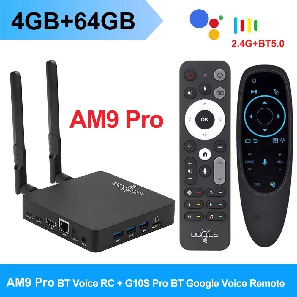 UGOOS AM9 PRO ТВ-приставка Android 14 AM9 PRO G10S PRO BT