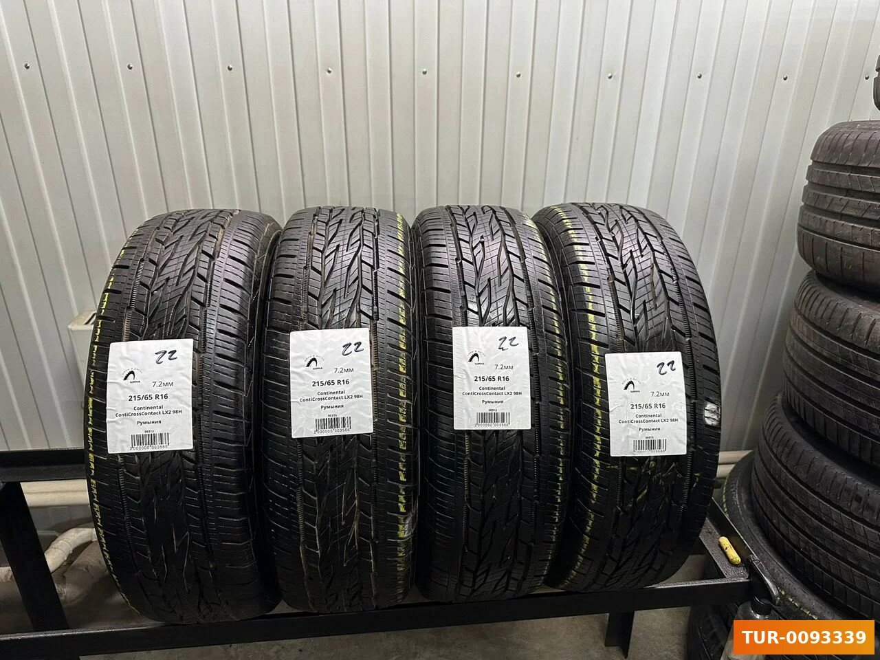 Комплект (4 шт) летних БУ шин Continental ContiCrossContact LX2 215/65 R16 10% износ 8188684819