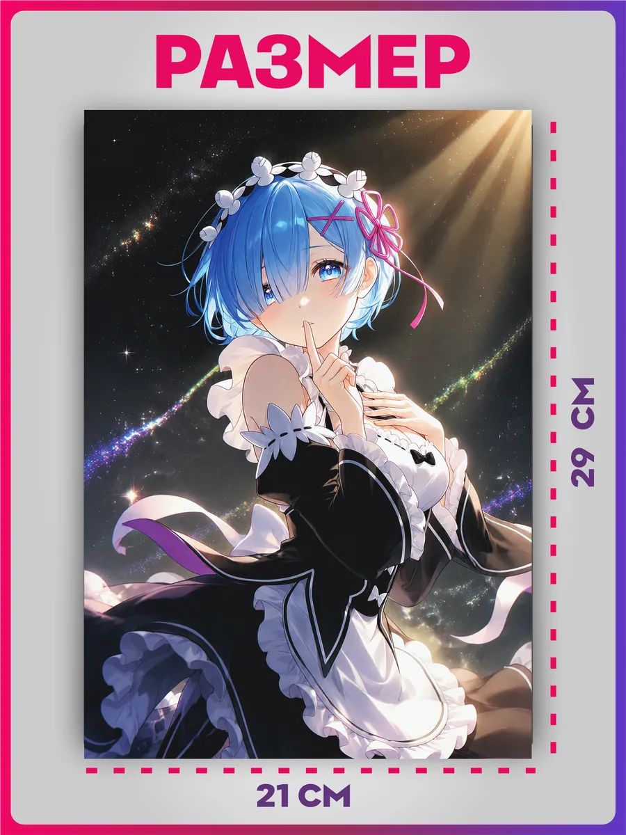 Постер на стену Re Zero Рем — фото 1