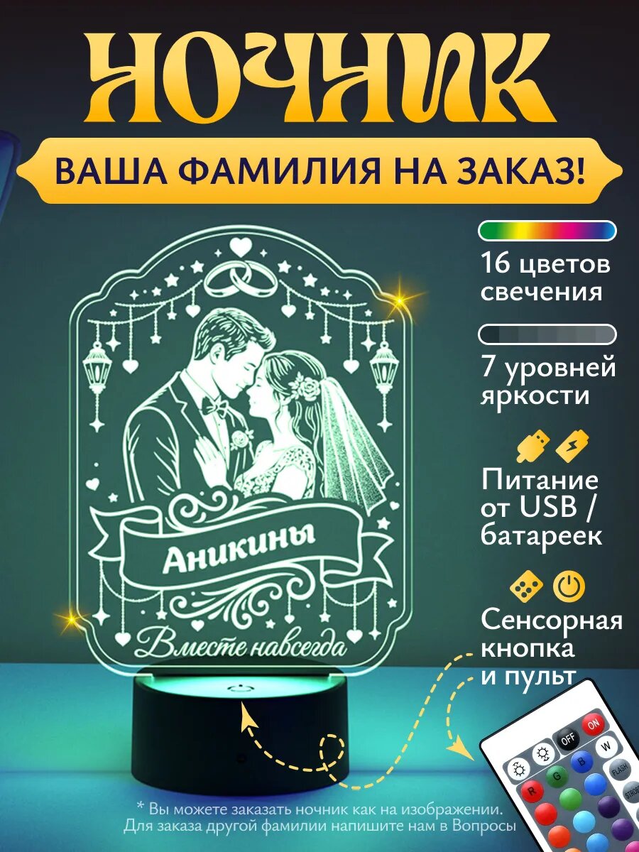 Ночник "Аникины - молодожёны"