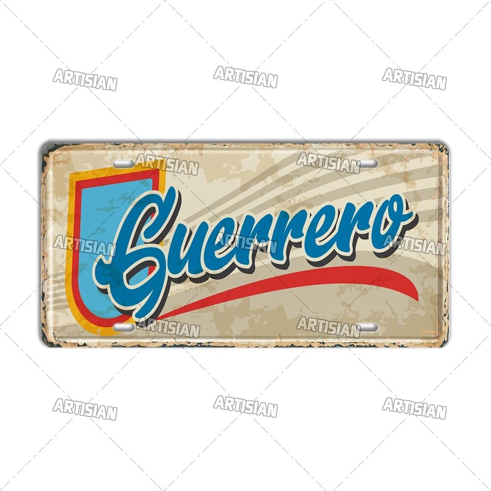 Металлическая табличка Guerrero, цвет xico-0716