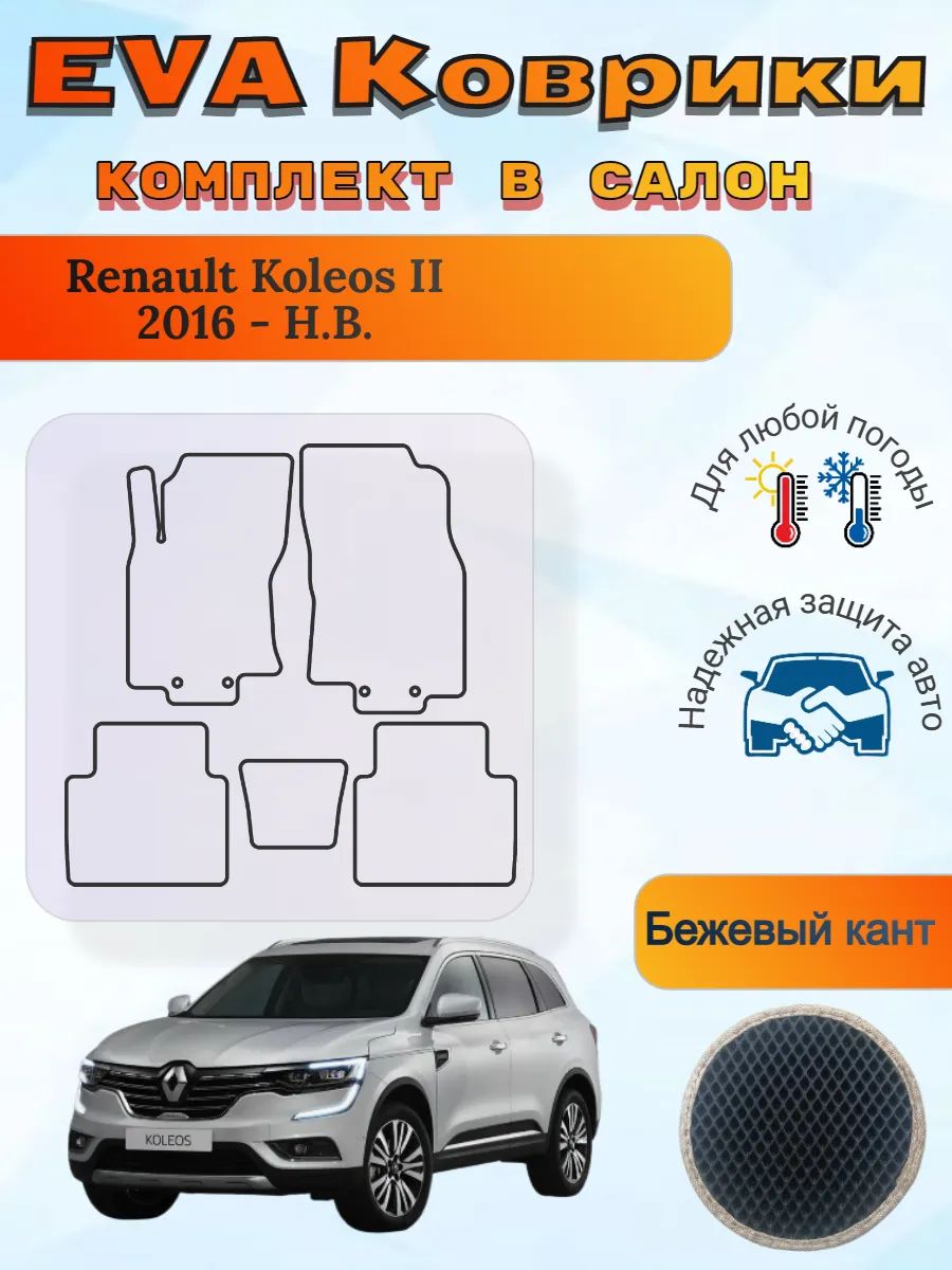 EVA коврики Renault Koleos II 2016 - Н. В. Рено Колеос 2