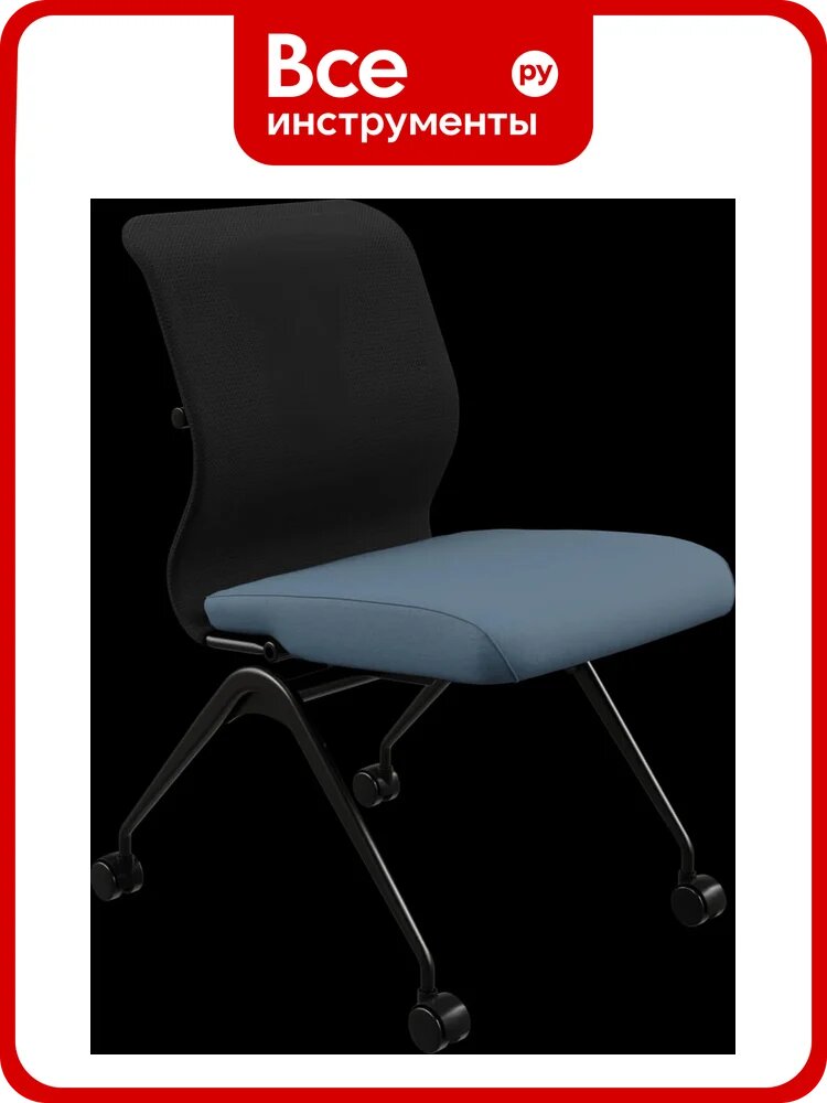 Кресло для персонала метта Sit 8 M4-9 - X2+Bahama /Uh00/Wh12(F56. W01) (Черный-Синий) z124.1.1.682