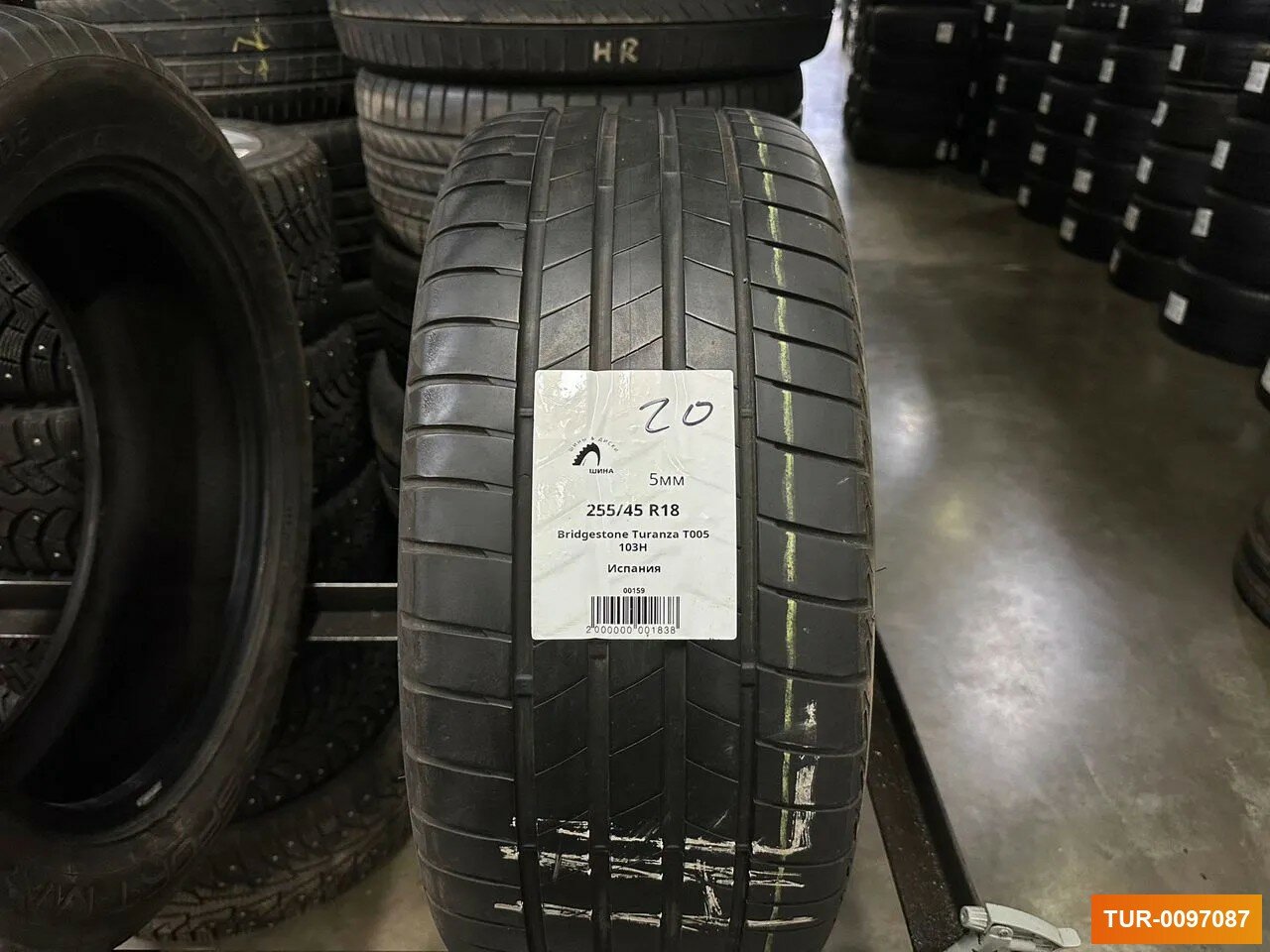 Летние шины Bridgestone Turanza T005 255/45 R18 35% износ 8419591292