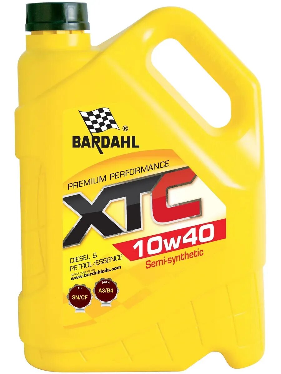Полусинтетическое Bardahl XTC 10W-40 SN/CF, 5 л, 1 шт.