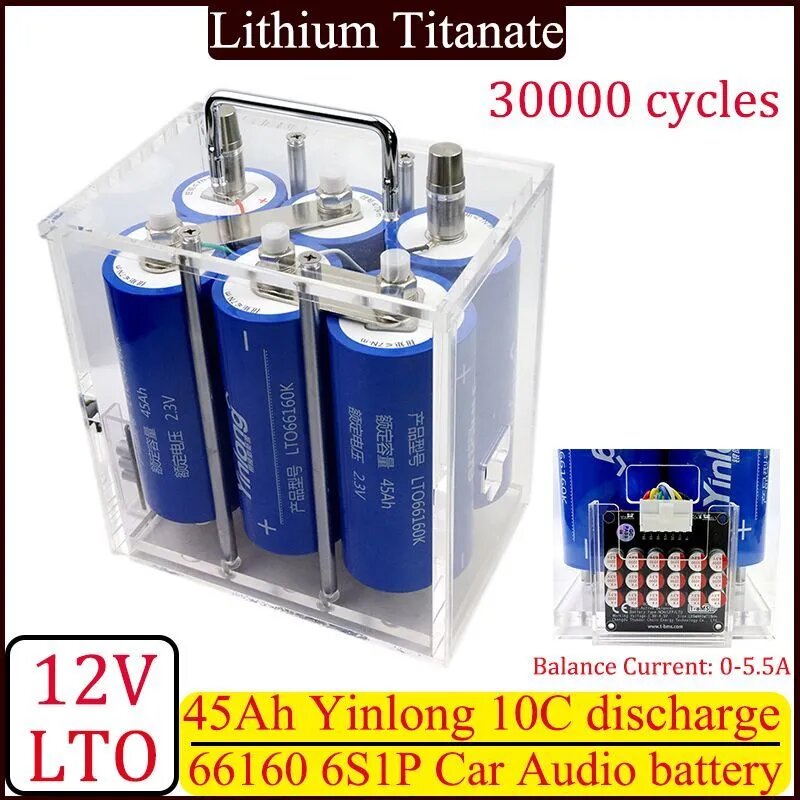 Оригинальный литий-титановый аккумулятор Yinlong 13,8 В со встроенной балансовой платой 6S1P, автозвук 12 В 45 Ач 66160 аккумулятор