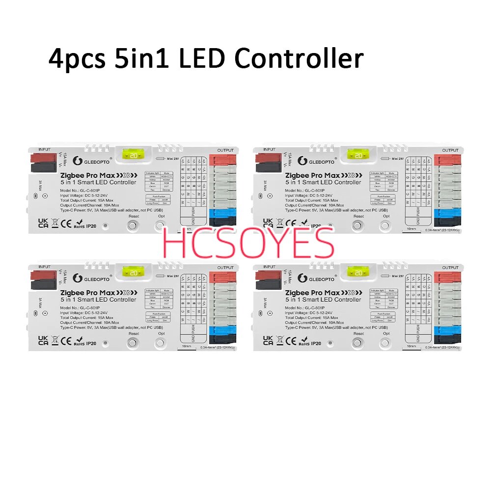 RGB-контроллер HCSOYES GL-C-601P ZigBee 4pcs controller