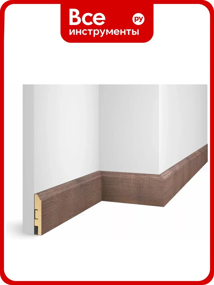 Плинтус COSCA DECOR WP07 экошпон, дуб Окленд, 80x16x2400 мм, МДФ СПБ103731