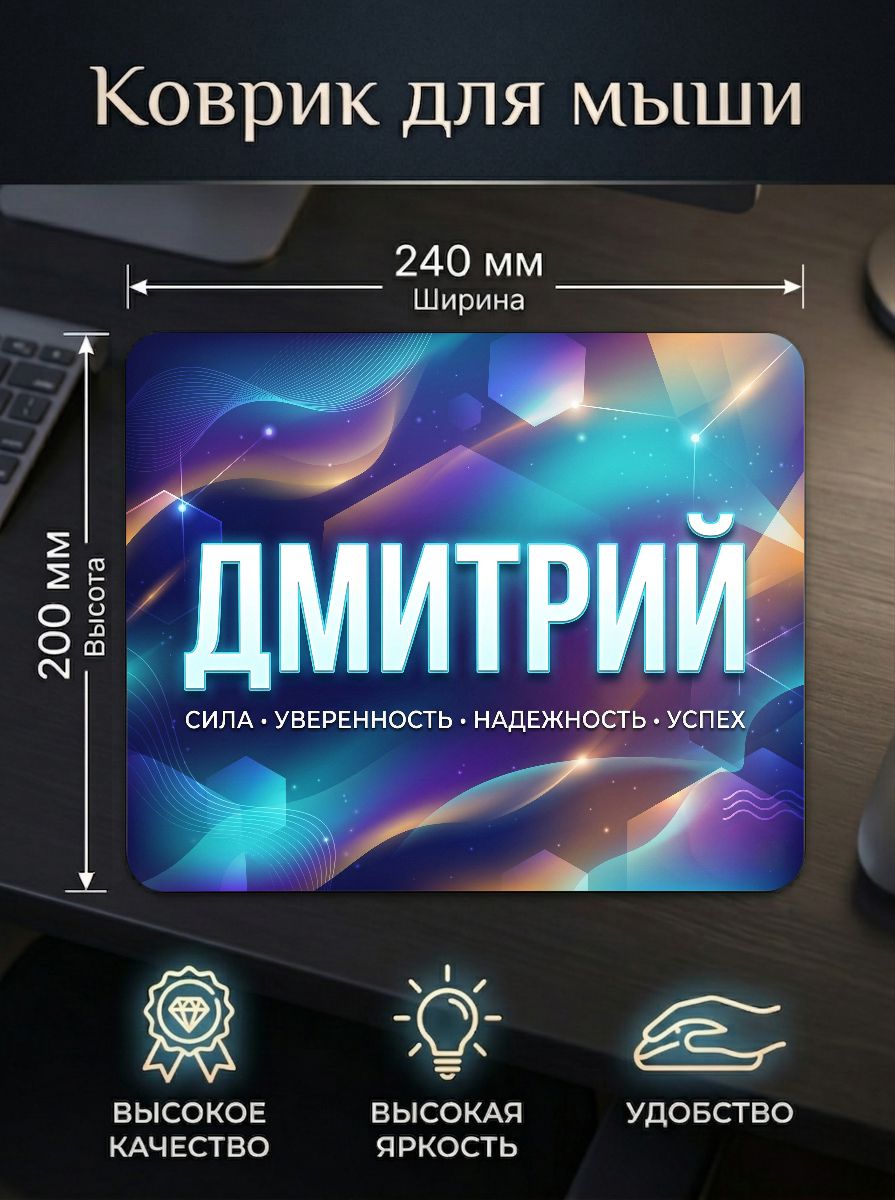 Коврик для Мыши Именной Дмитрий