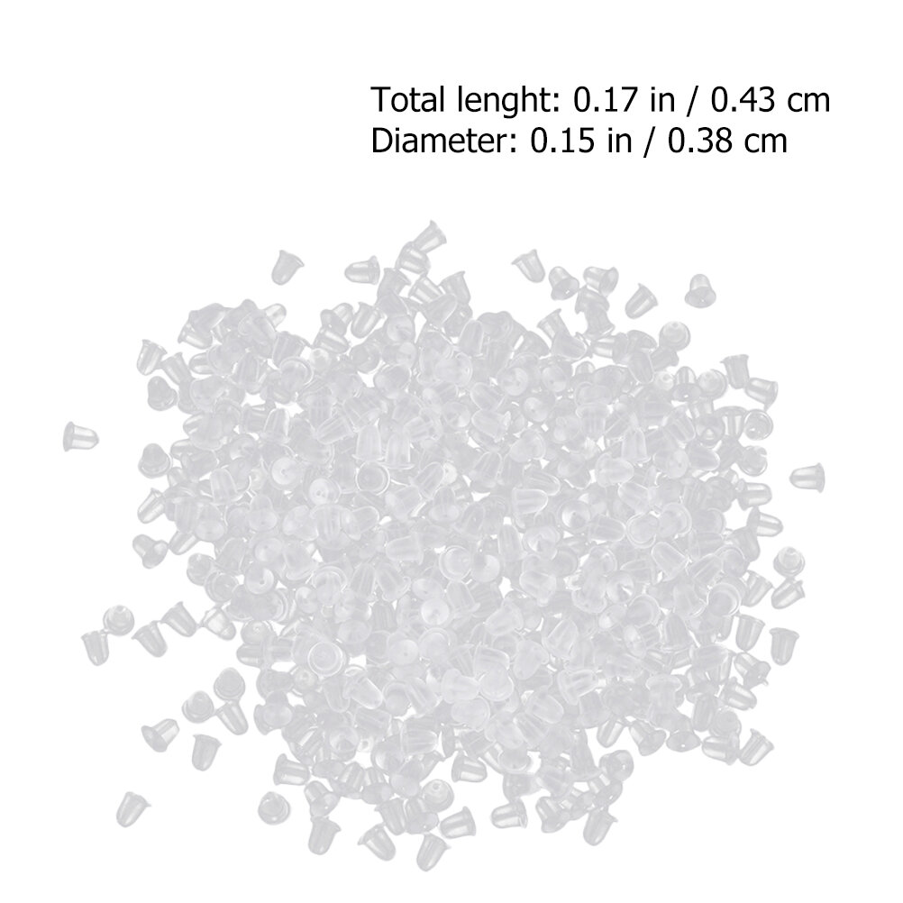 8000 Штук Прозрачные Заглушки Для Серёжек Из Силикона 0.43X0.38X0.38 Cm