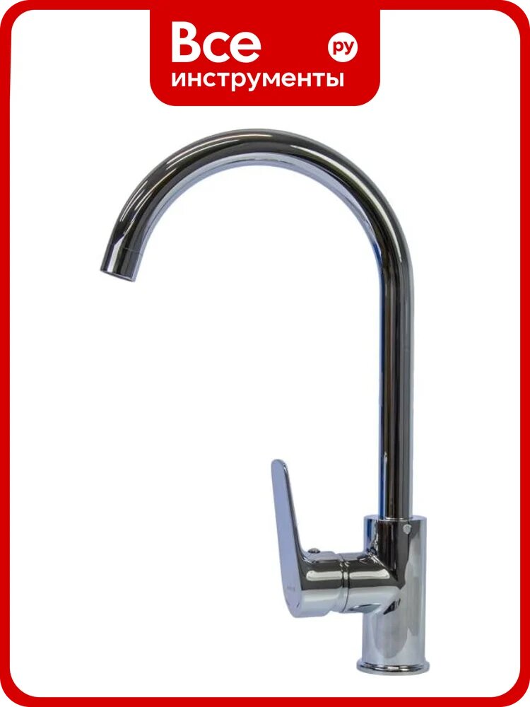 Смеситель для кухни MIXLINE 35k ML14-032 высокий излив б/отв боковая п/гайку без подводки 556614