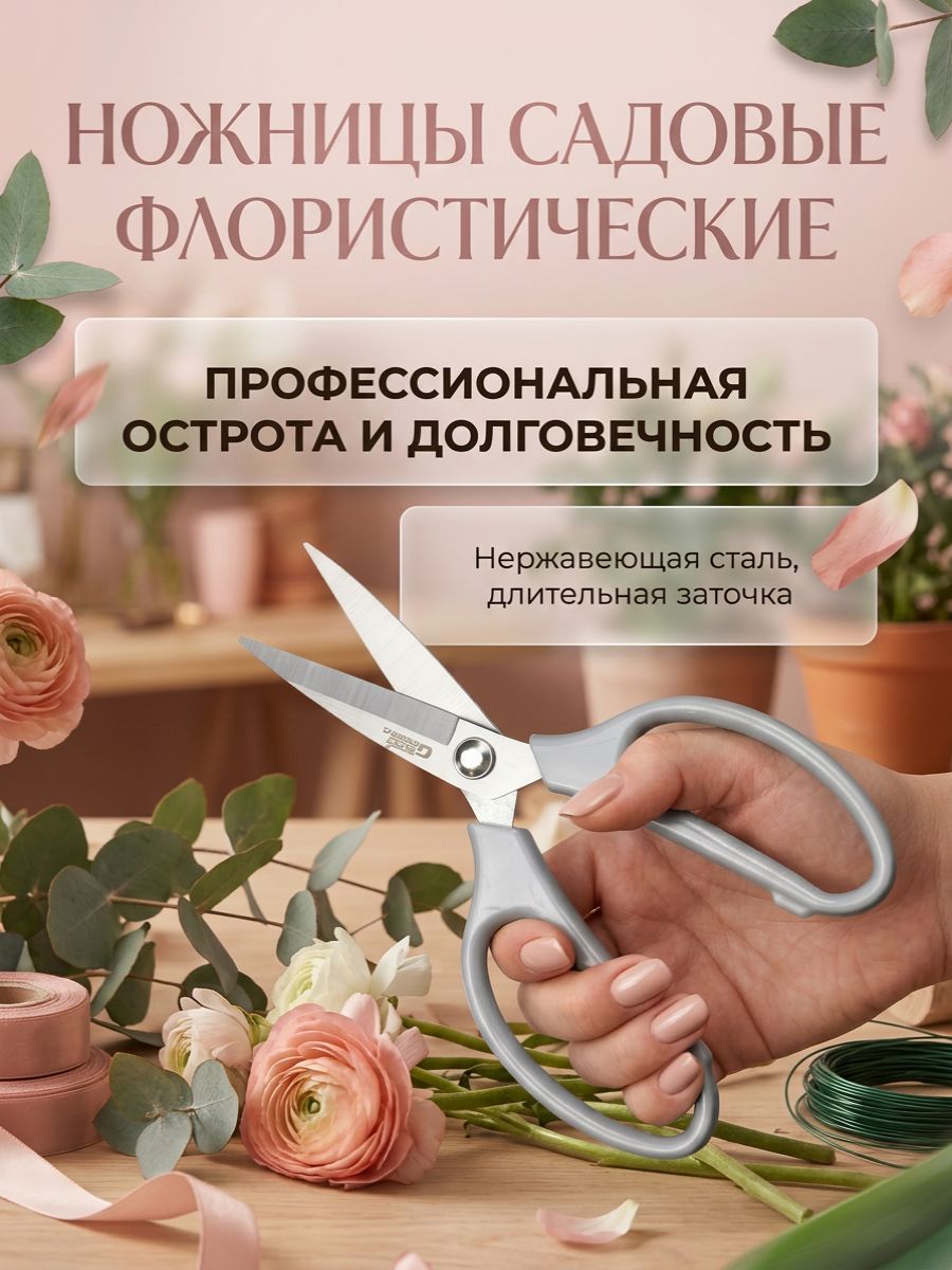 Ножницы садовые флористические для цветов и растений
