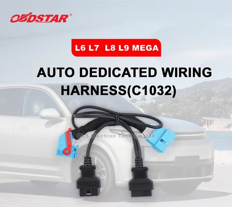Специальный проводной кабель OBDSTAR (C1032) для LI Auto L6, L7, L8, L9 и MEGA, используется с OBDSTAR KeyMaster G3, Key Master 5.