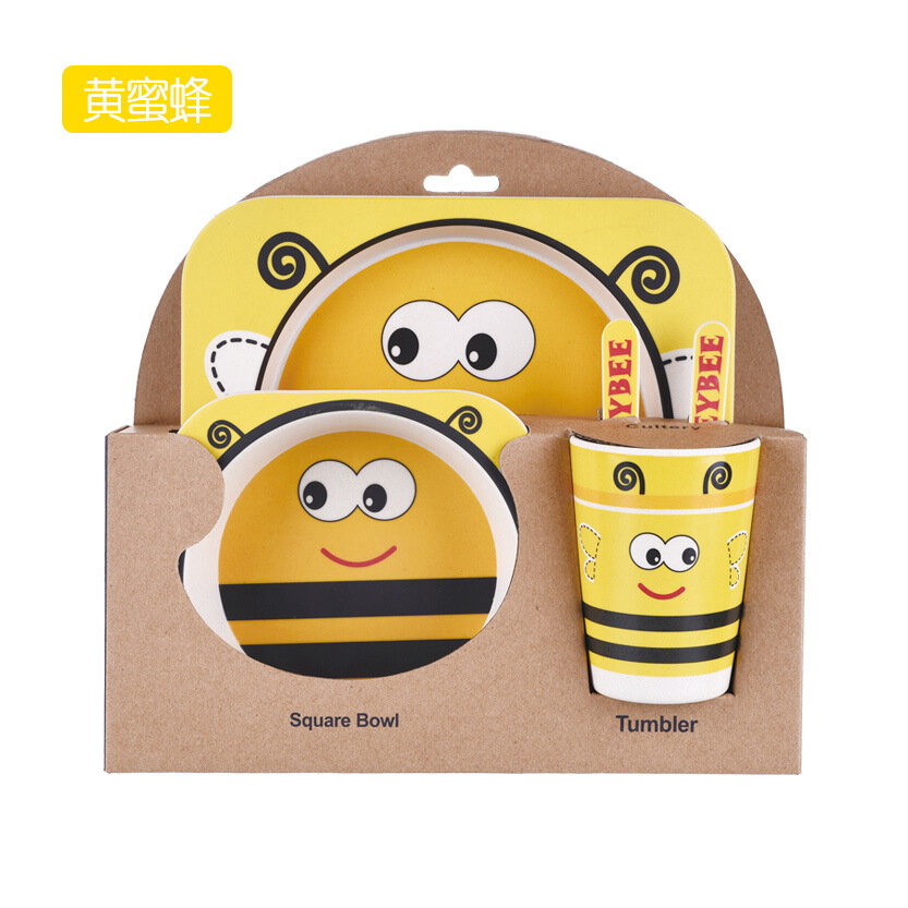 Детская посуда из бамбука 5 шт, 8010