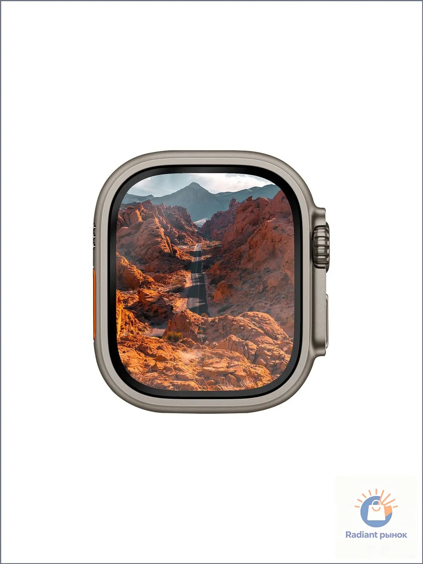 Стекло Uniq Optix Vivid на Apple Watch Ultra 49 mm / Эпл Вотч Ультра 49 мм полноэкранное с высокой цветопередачей с рамкой для установки, прозрачное с черным контуром