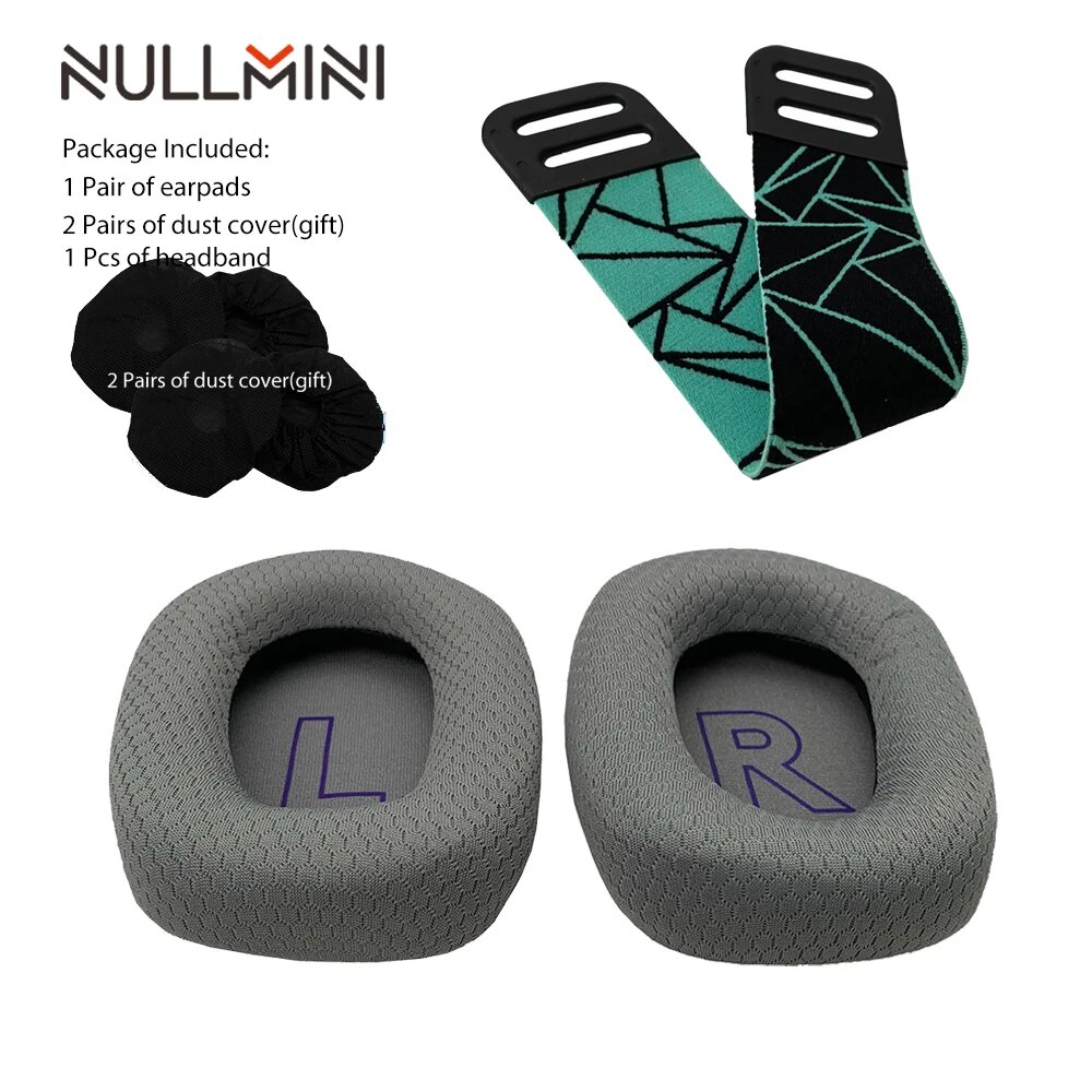 Амбушюры NullMini Logitech G733, серые