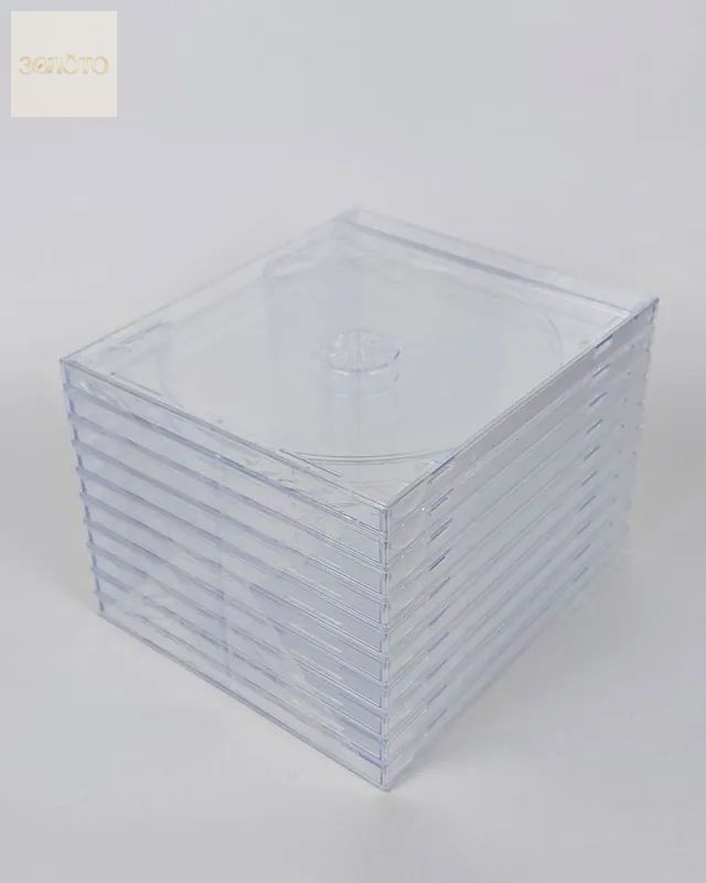 Коробка CD Jewel 1 диск / Бокс CD Jewel 1 диск прозрачный, 10 мм, упаковка 10 штук