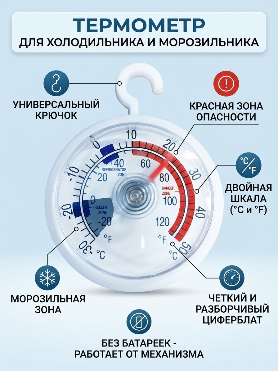 Термометр для холодильника и морозильника