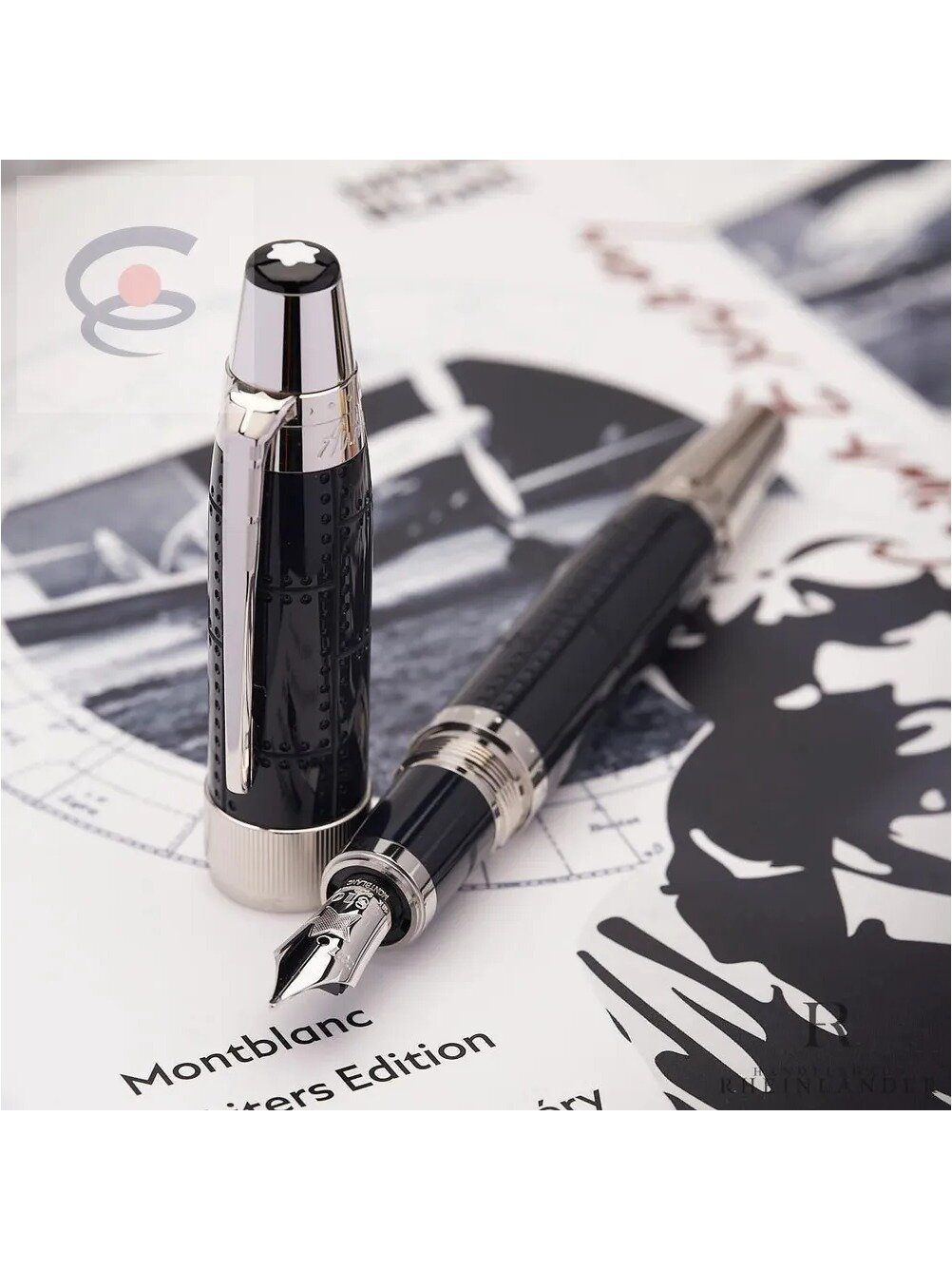 Перьевая ручка Montblanc толщина линии 0.7 мм корпус из металла и смолы 1 шт