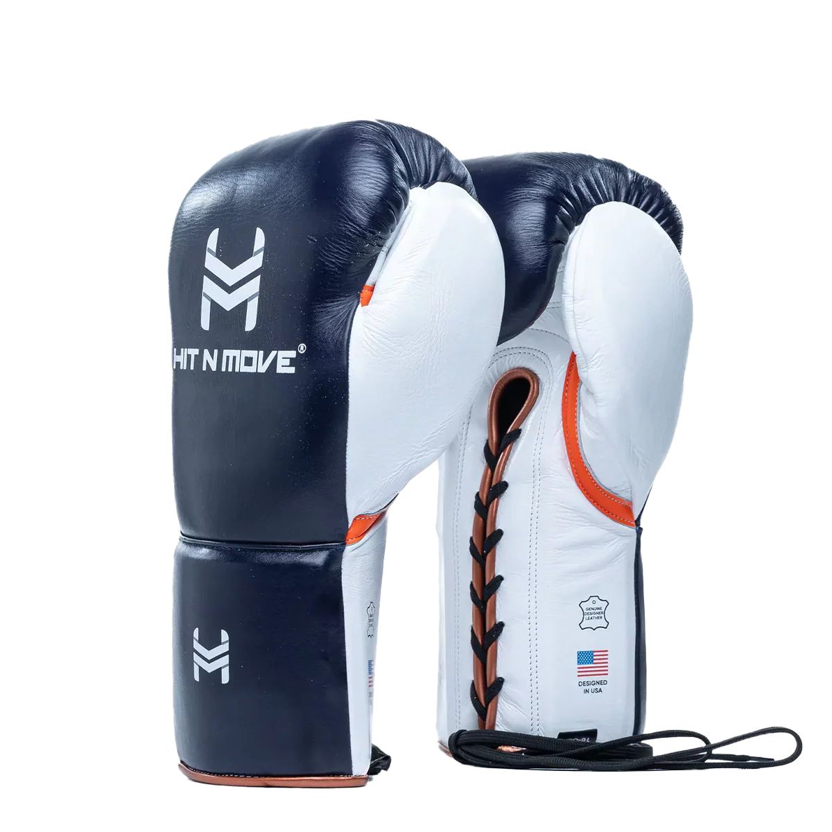 Перчатки боксерские HIT N MOVE Suvari Horse Hair Boxing Gloves (Lace up), 14 унций, синие