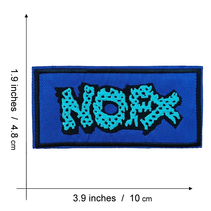 Нашивки для термоприклейки KLORIZ вышитые Синий, blue NOFX
