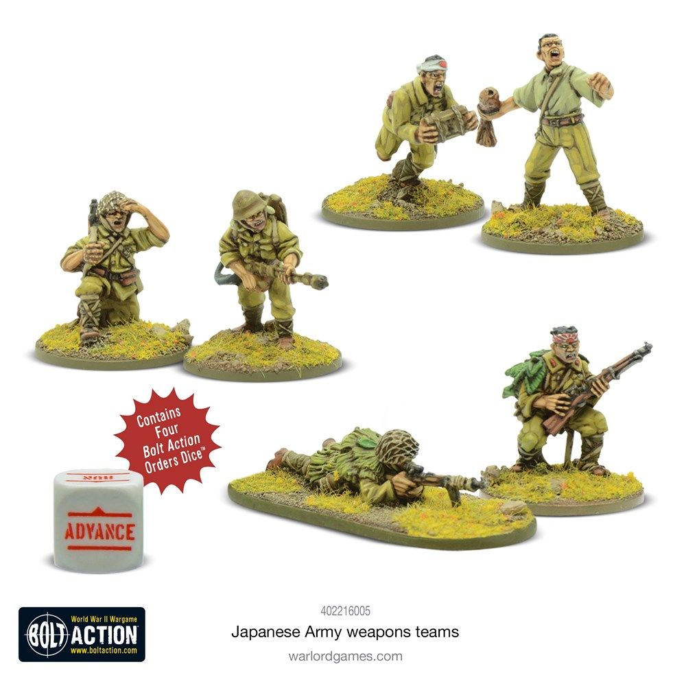 Игровые миниатюры Warlord Games Bolt Action Japanese Army Weapons Teams