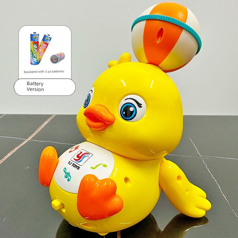 Образовательная электрическая игрушка-кряк-утка для малышей 1-3 лет, включает батареи и отвертку