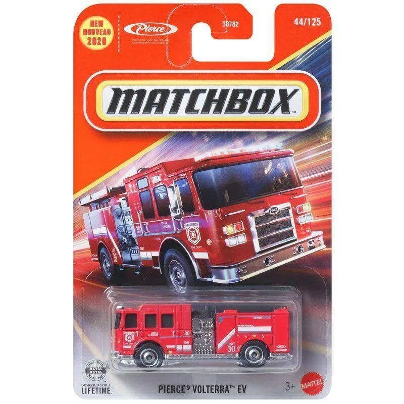 Игрушечная машинка Matchbox Pierce Volterra EV, масштаб 1/64, красный