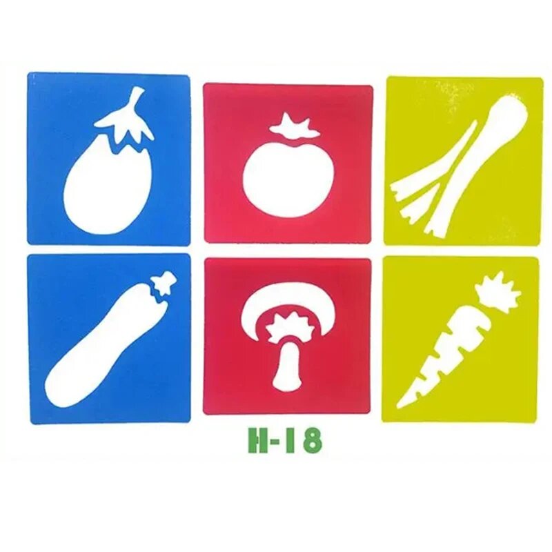 Многоразовые трафареты для рисования TMZ 6 шт. H18